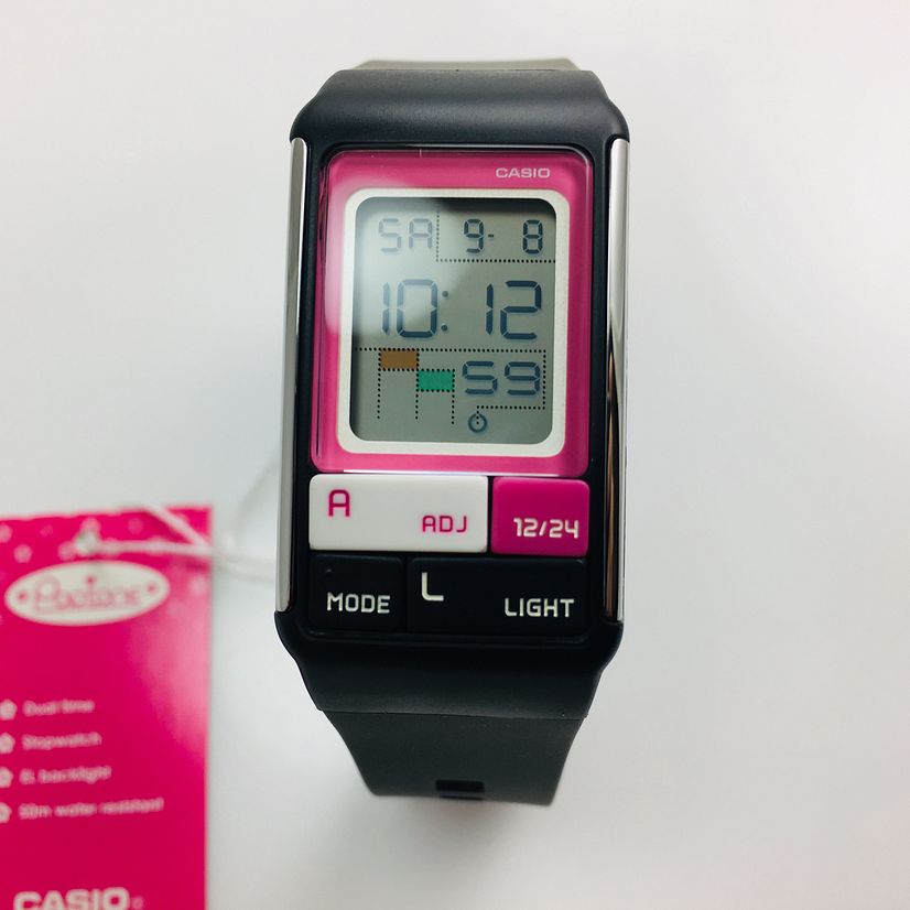 Women's Casio Poptone Black Silicone Band Digital Watch LDF52-1A