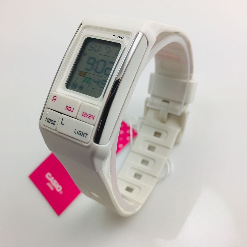 Women's Casio Poptone White Silicone Band Digital Watch LDF52-7A