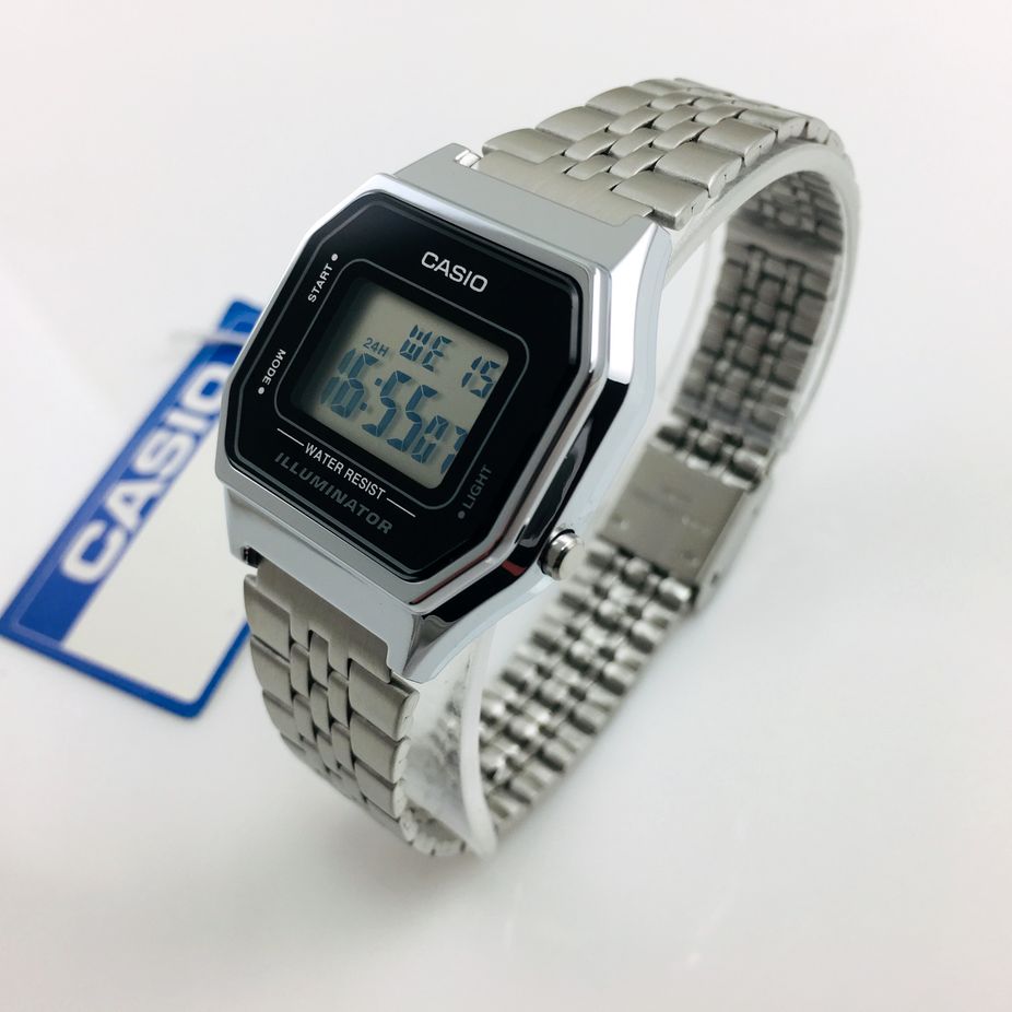 Women's Casio Steel Digital Classic 25 mm Watch LA680WA-1DF