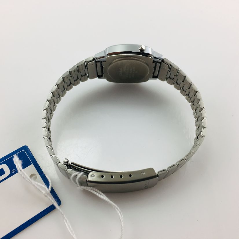 Women's Casio Vintage Black Dial Steel Link Band Watch LA670WD-1