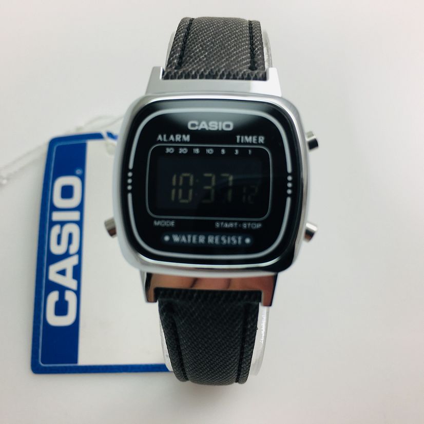Women's Casio Vintage Black Fabric Strap Watch LA670WL-1BD