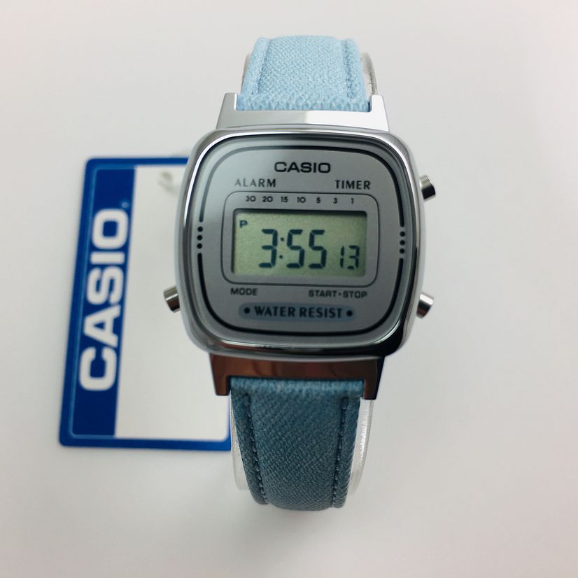 Women's Casio Vintage Blue Fabric Strap Watch LA670WL-2AD