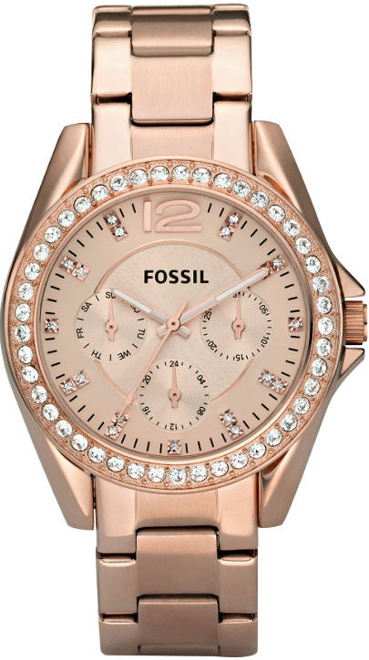 Women's Fossil Riley Rose Crystallized Multi-function Watch ES2811