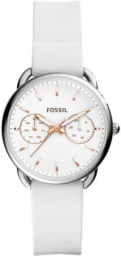 Women's Fossil Tailor White Silicone Band Watch ES4223