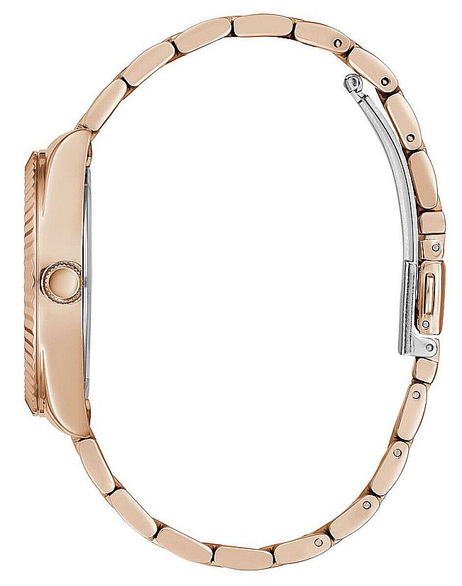 Women's Guess Rose Gold Classic Day-Date Crystallized Watch GW0308L3