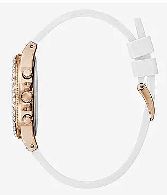 Women's Guess Rose Gold Crystallized Multifunction Watch GW0257L2