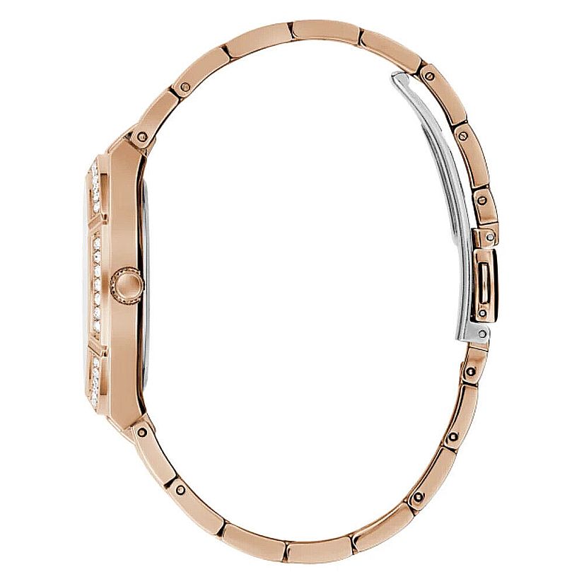 Women's Guess Rose Gold Crystallized Steel Watch GW0033L3