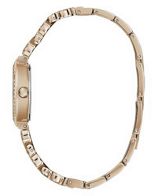 Women's Guess Rose Gold Elegant 28mm Crystallized Glitz Watch GW0476L3