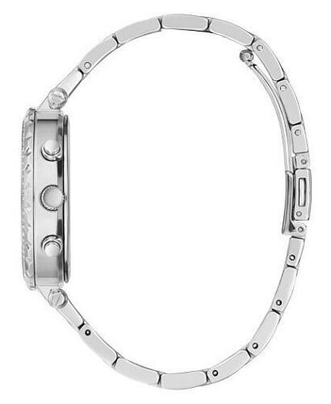 Women's Guess Stainless Steel Skeleton Dial Crystallized Glitz Watch ...