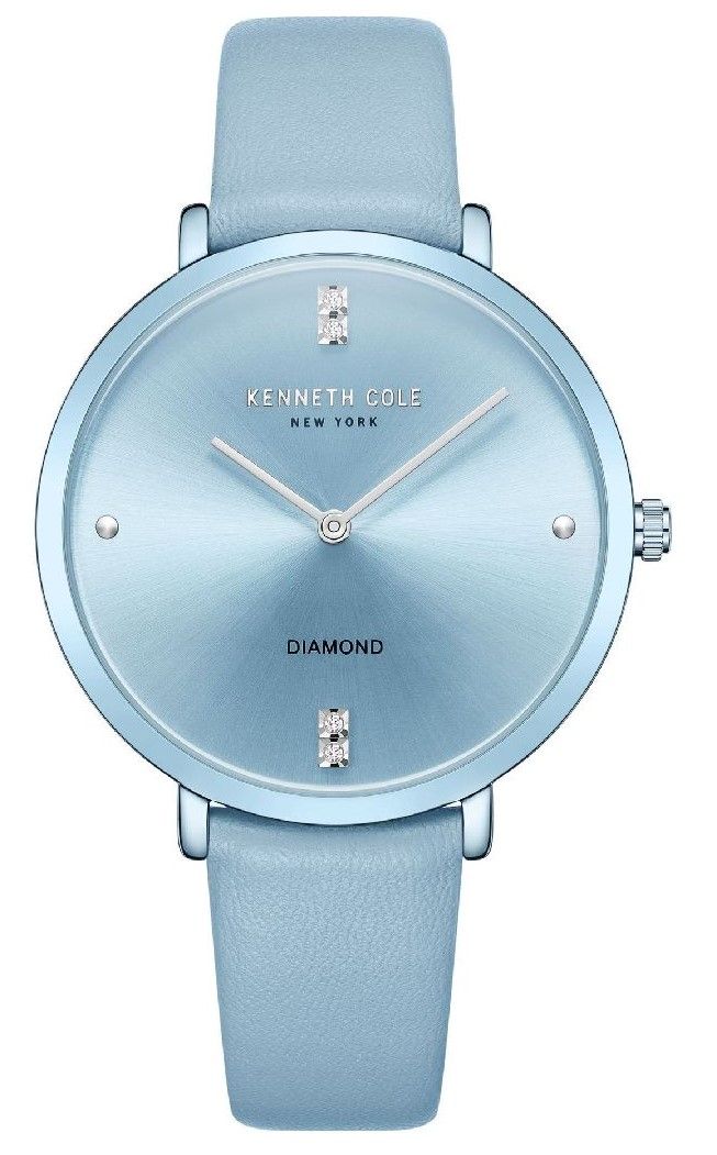 Women's Kenneth Cole Leather Strap Diamond Dial Watch KCWLA0027402