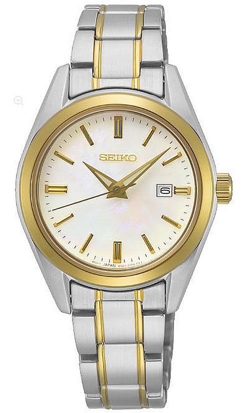 Women's Seiko Two Tone Steel Sapphire Crystal Watch SUR636 SUR636P1