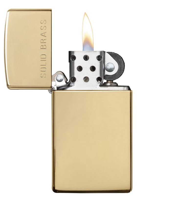 Zippo Slim® Solid Brass Lighter 1654