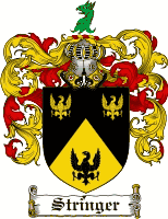 Stringer Family Crest English Coat of Arms