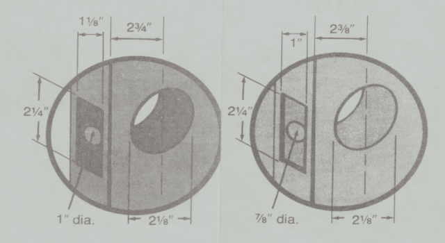 Backset Diagrams For 2 3/8" and 2 3/4"