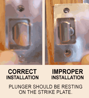 Good And Bad Deadlatch Installation