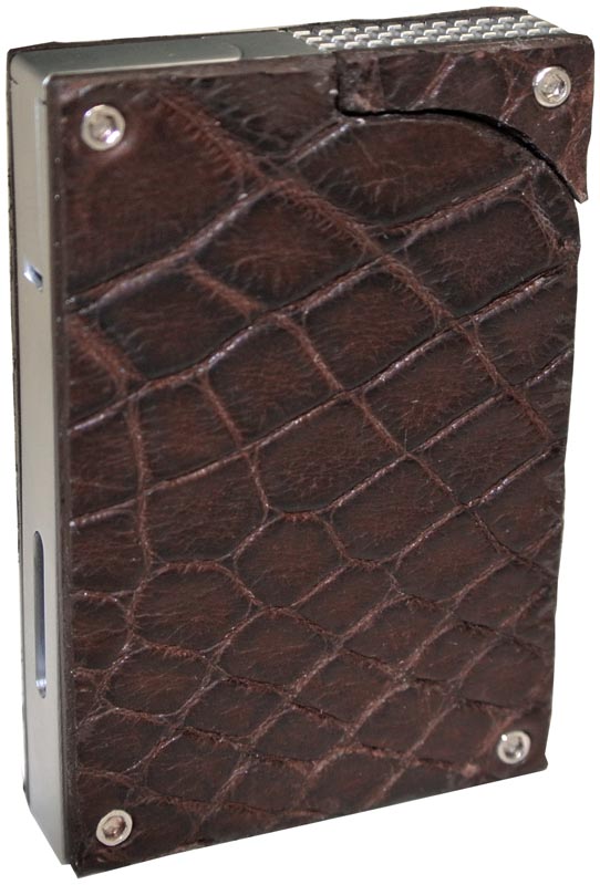Brizard Alligator Pattenr Leather Tobacco Brown Porsche Design Lighter