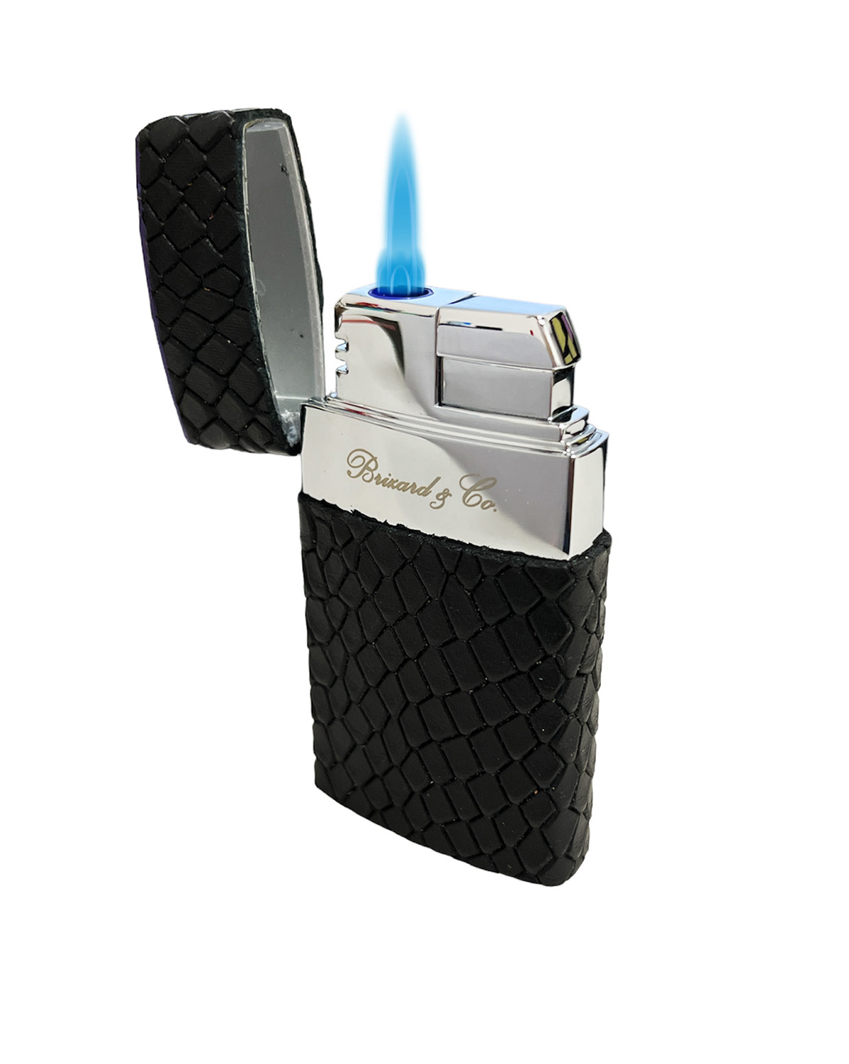 Brizard & Co Venezia Single Jet Flower Flame Lighter - Python and Royal ...
