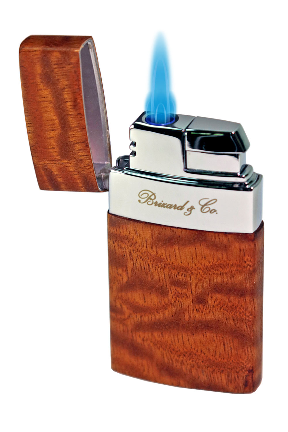 Brizard & Co Venezia Single Jet Flower Flame Lighter - Sapele Pommele