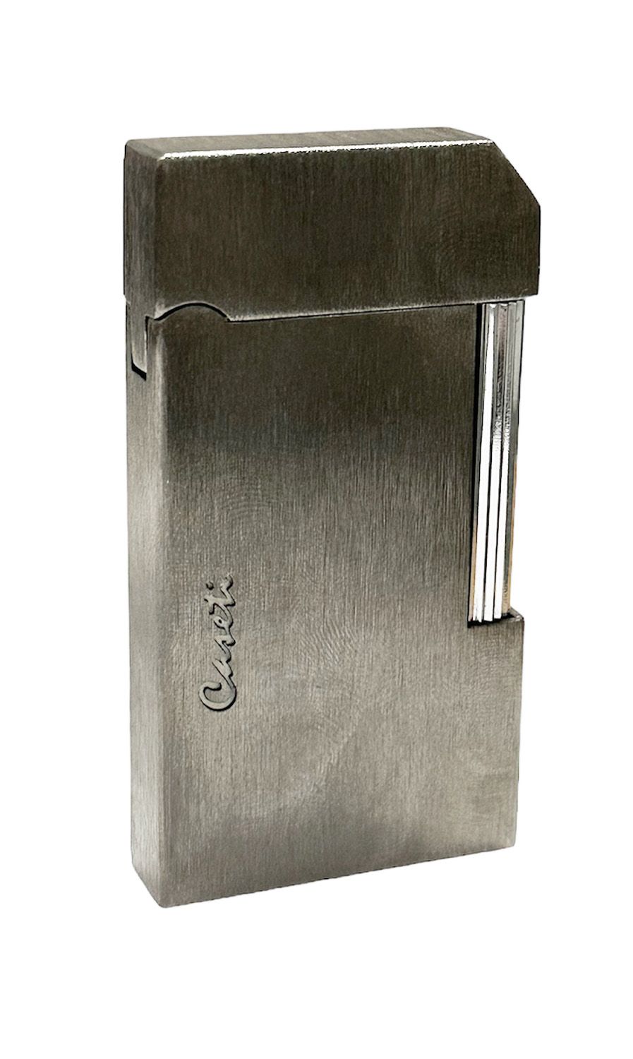 Caseti Windsor Traditional Flame Flint Lighter - Brushed Gunmetal