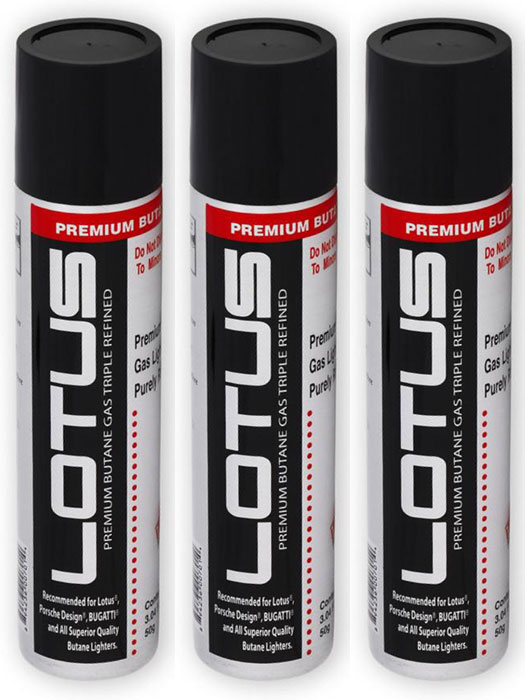 Lotus Butane Lighter Refill 3 Can Pack
