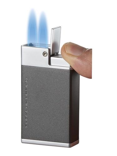 Porsche Design Baden Double Torch Flame Lighter - Grey