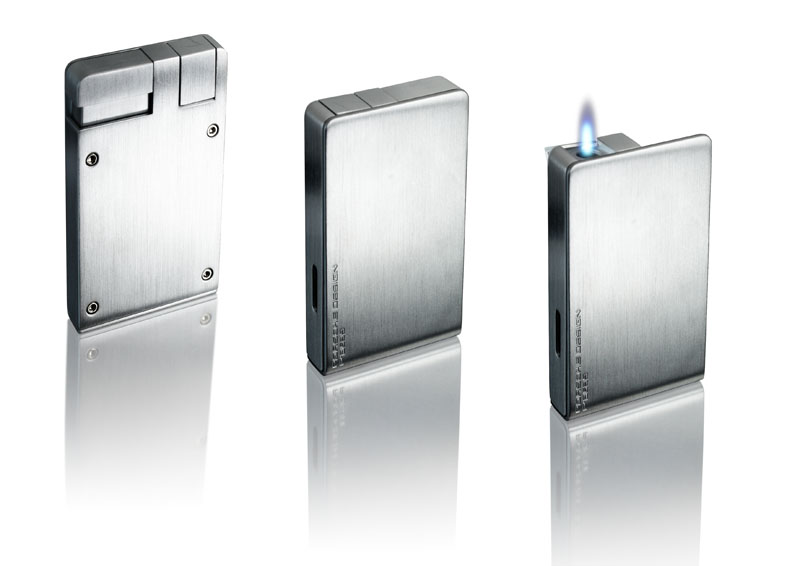 Porsche Design PD9 Chrome Satin Jet Torch Flame Lighter