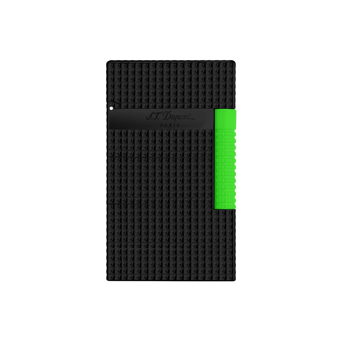 S.T. Dupont Fluo Black and Green Line 2 Le Grand Cling Flint Lighter