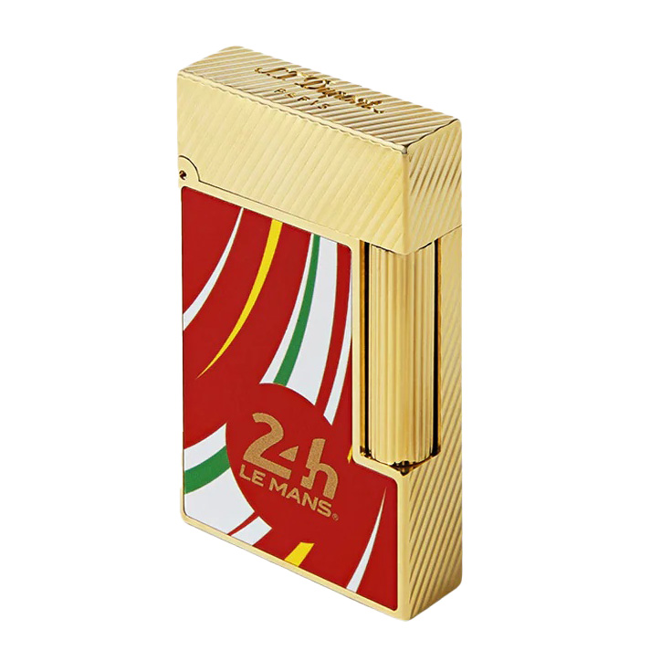 S.T. Dupont Ligne 2 Le Mans Red and Gold Flint Lighter