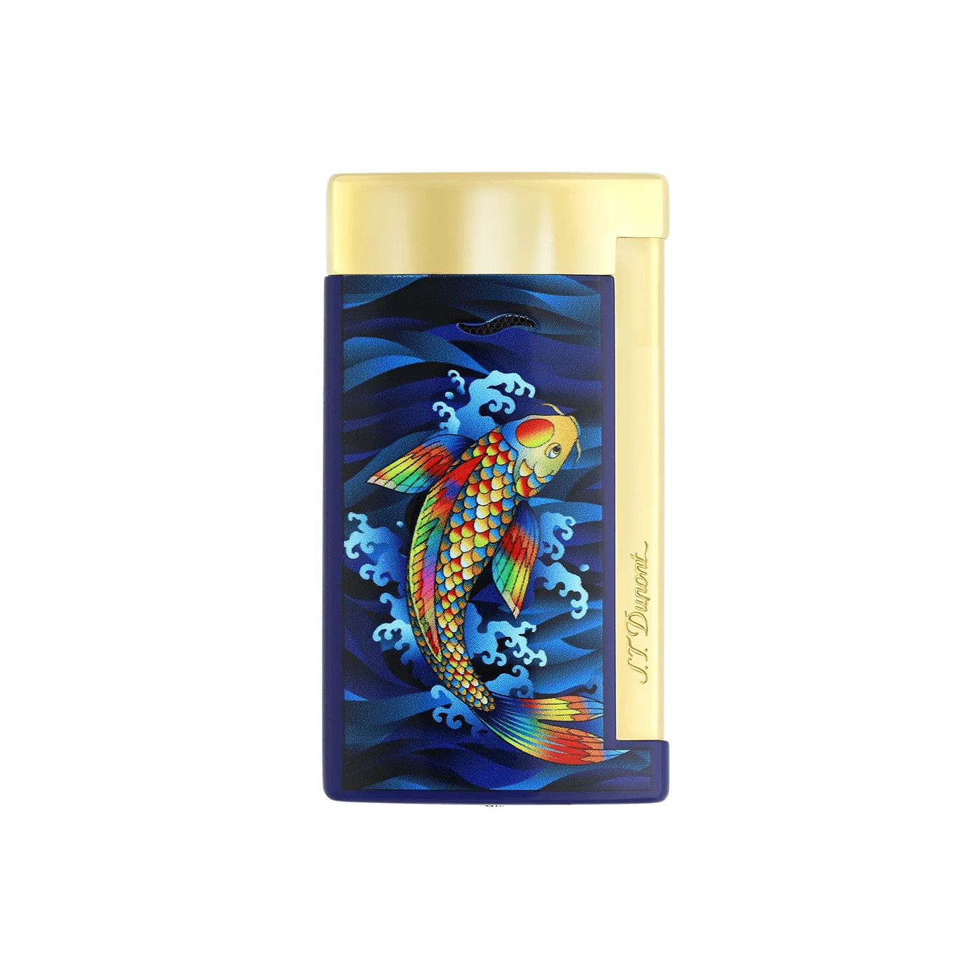 S.T. Dupont Slim 7 Koi Fish Golden Flat Flame Lighter