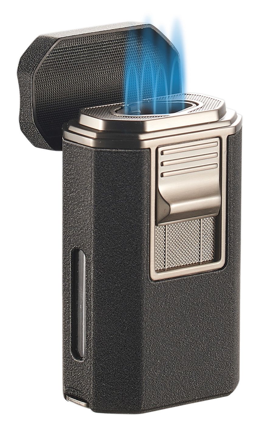 Visol Boulder Quad Torch Flame Lighter - Black