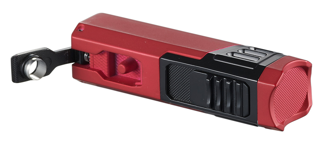 Visol Capitan Quad Flame Torch Lighter - Burgundy Red