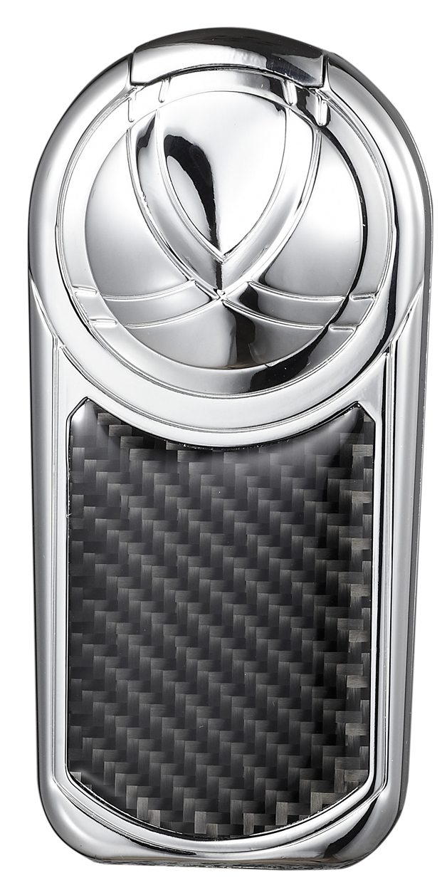 Visol Chrome with Carbon Fiber Triple Torch Flame Cigar Lighter