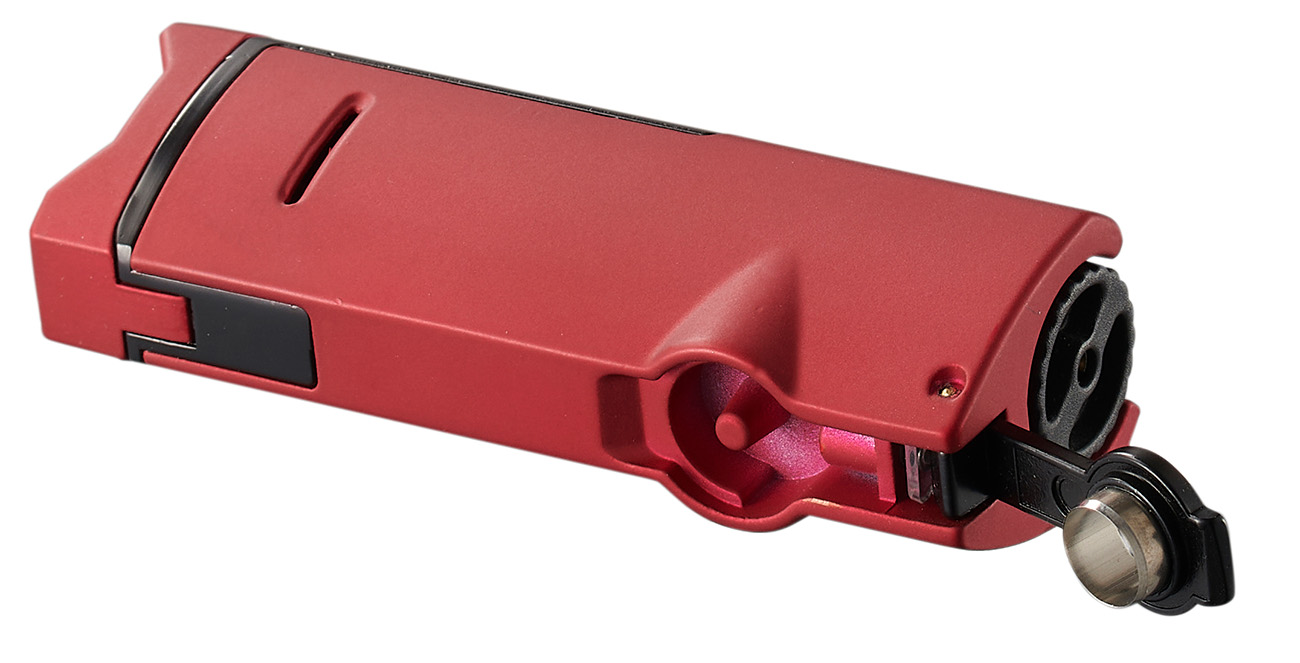 Visol Colonel Triple Flame Torch Lighter - Burgundy