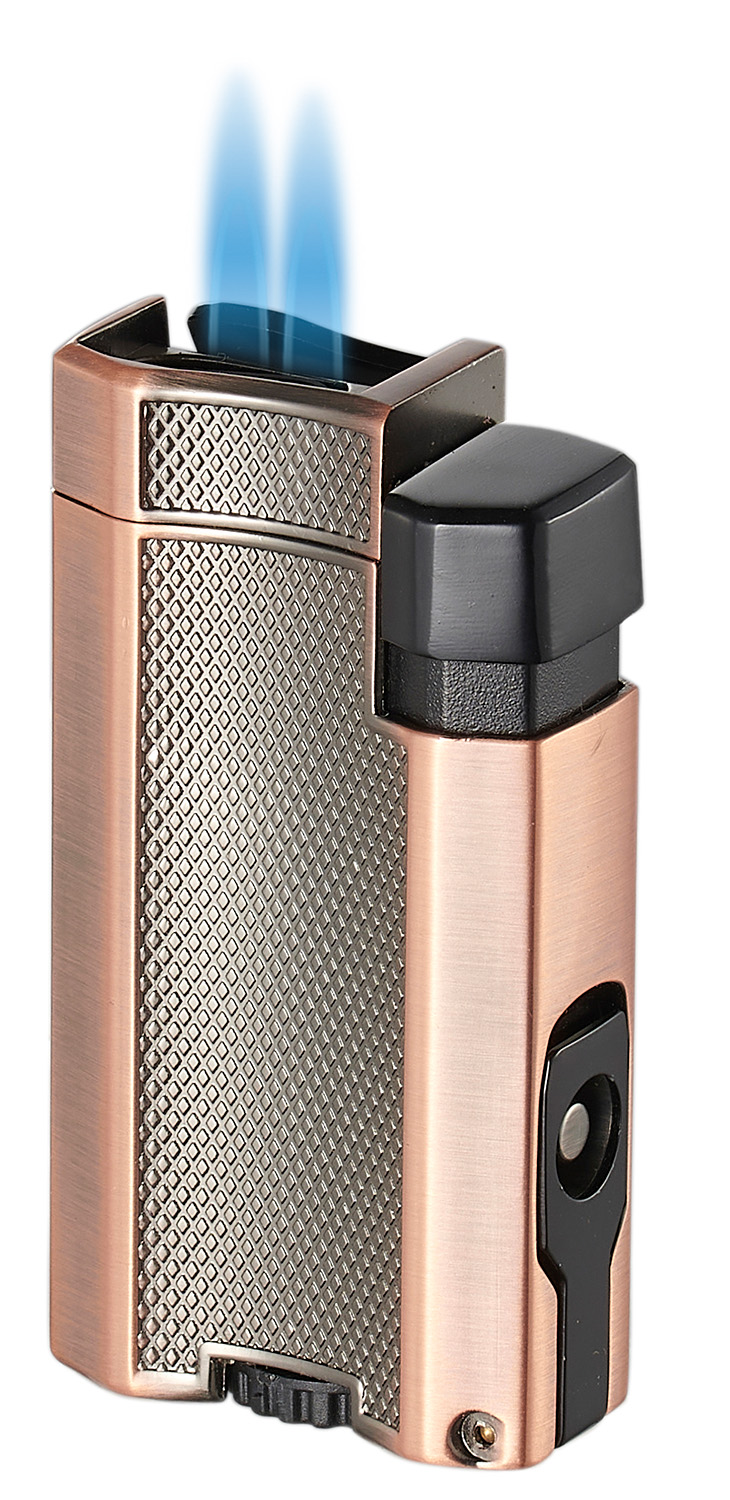 Visol Concave Double Flame Torch Lighter - Bronze