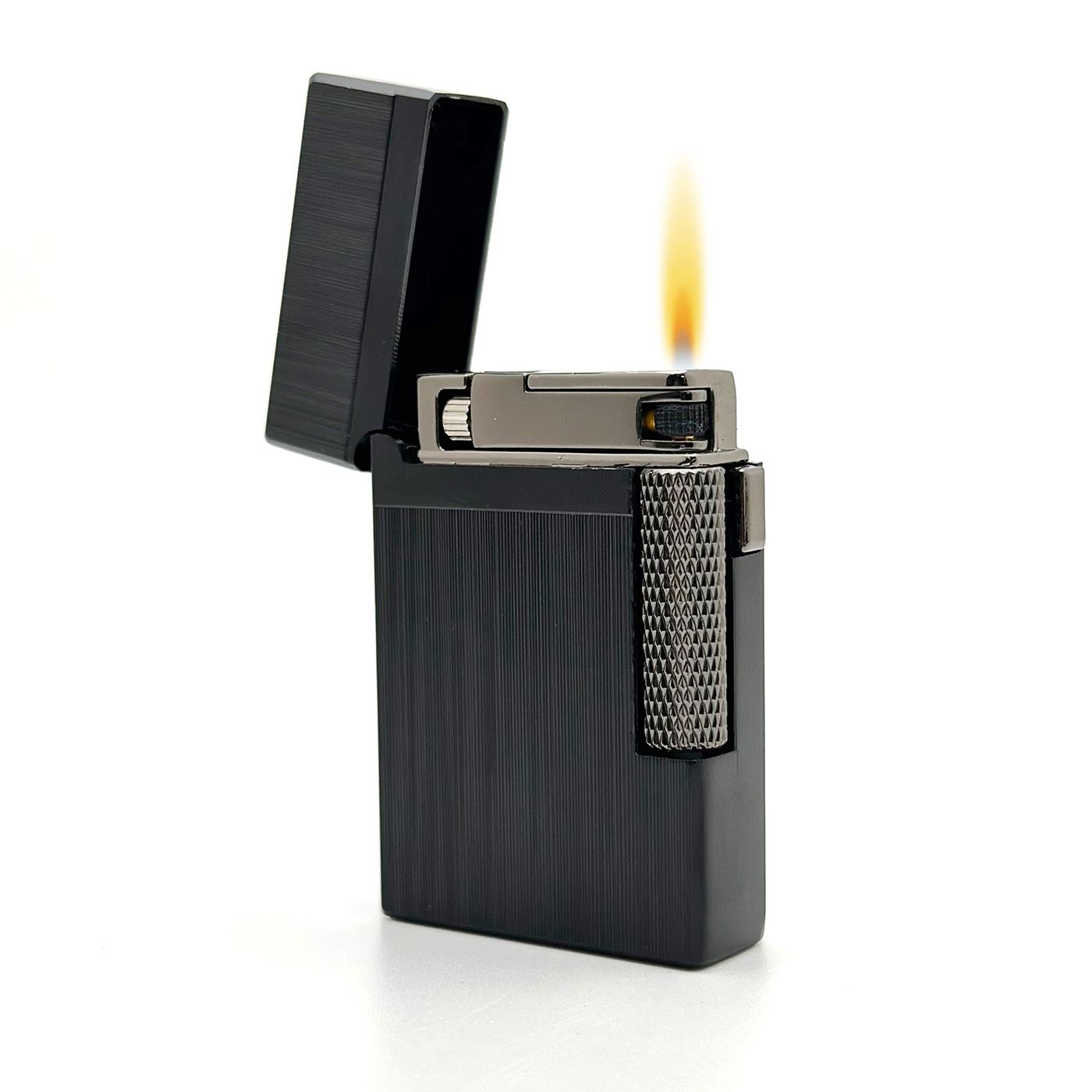 Visol Hubbard Brushed Stripes Soft Flame and Torch Flame Flint Lighter ...