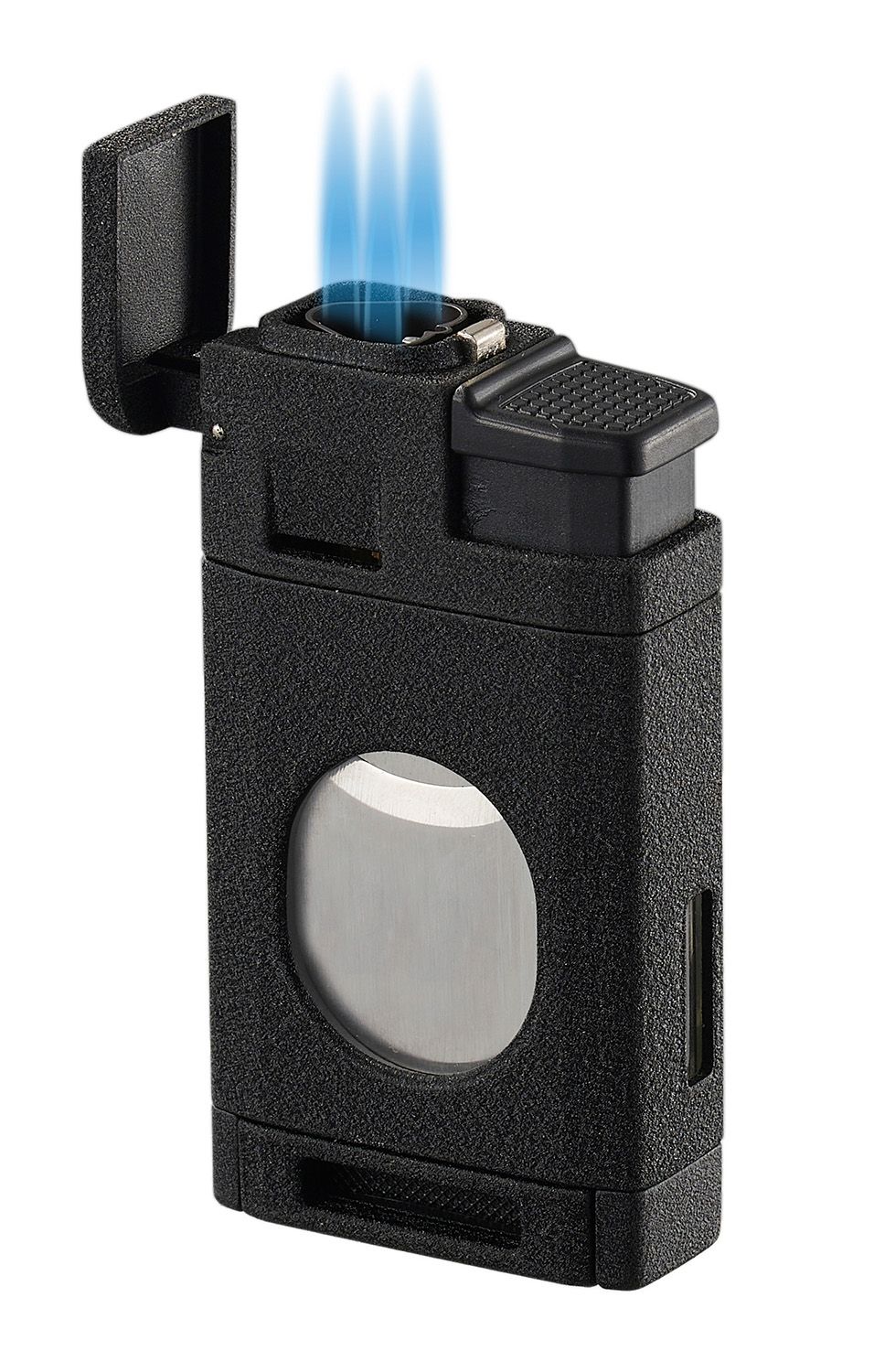 Visol LighCut Black Triple Torch Flame Lighter and Cigar Cutter