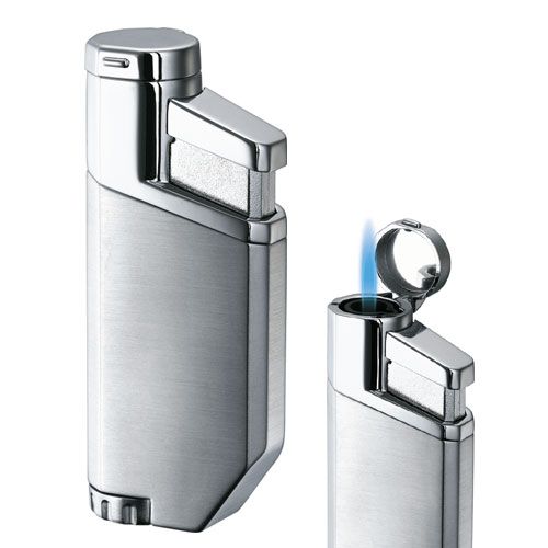 Visol Portofino Satin Silver Jet Flame Cigar Lighter