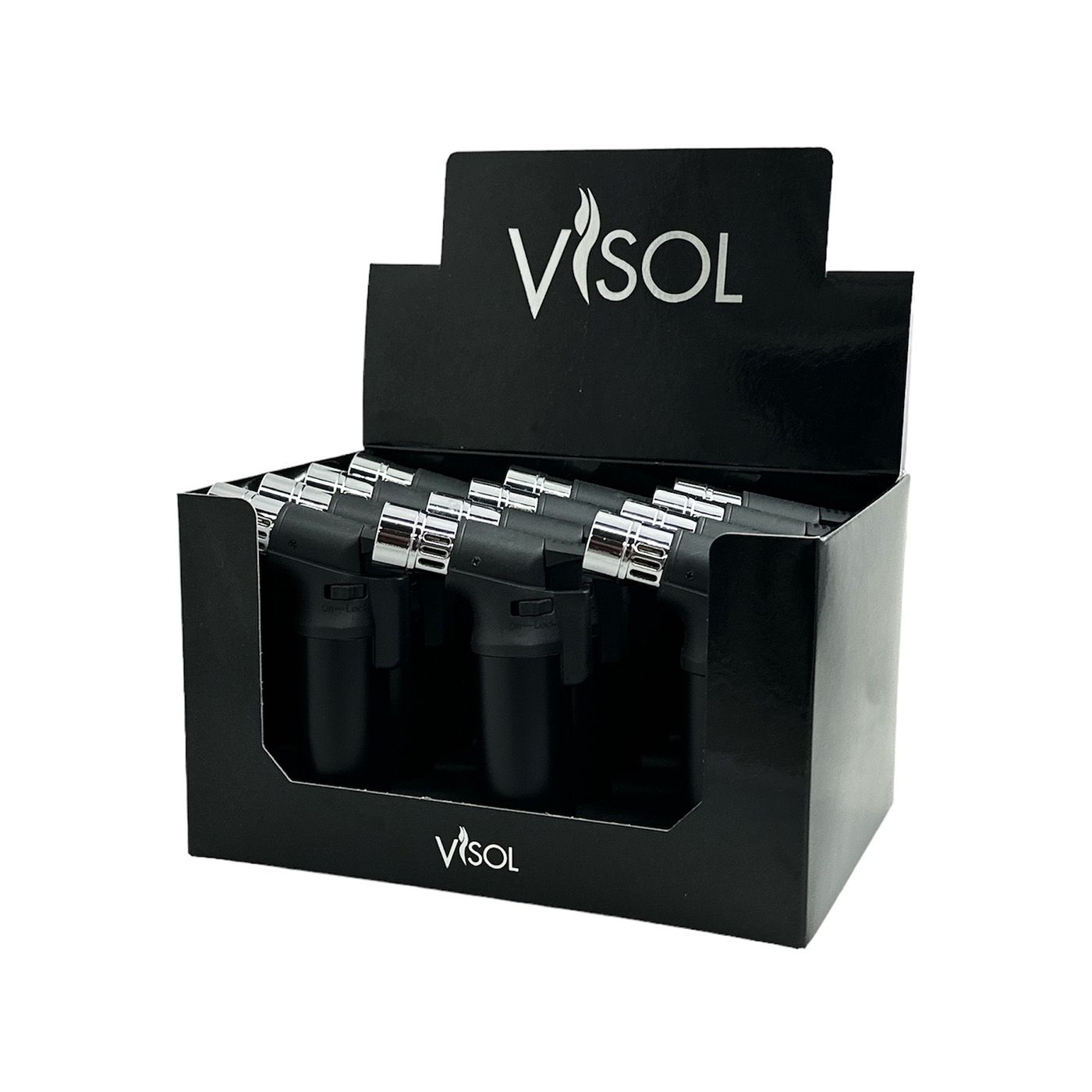 Visol Retail Prepack - Ares Triple Flame Table Lighter 12 Count
