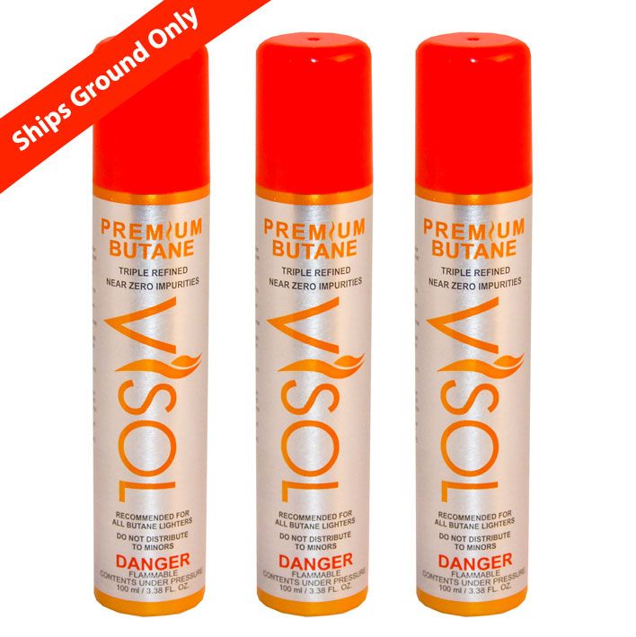 Visol Triple Refined 3 can Butane Pack (Ships Ground)
