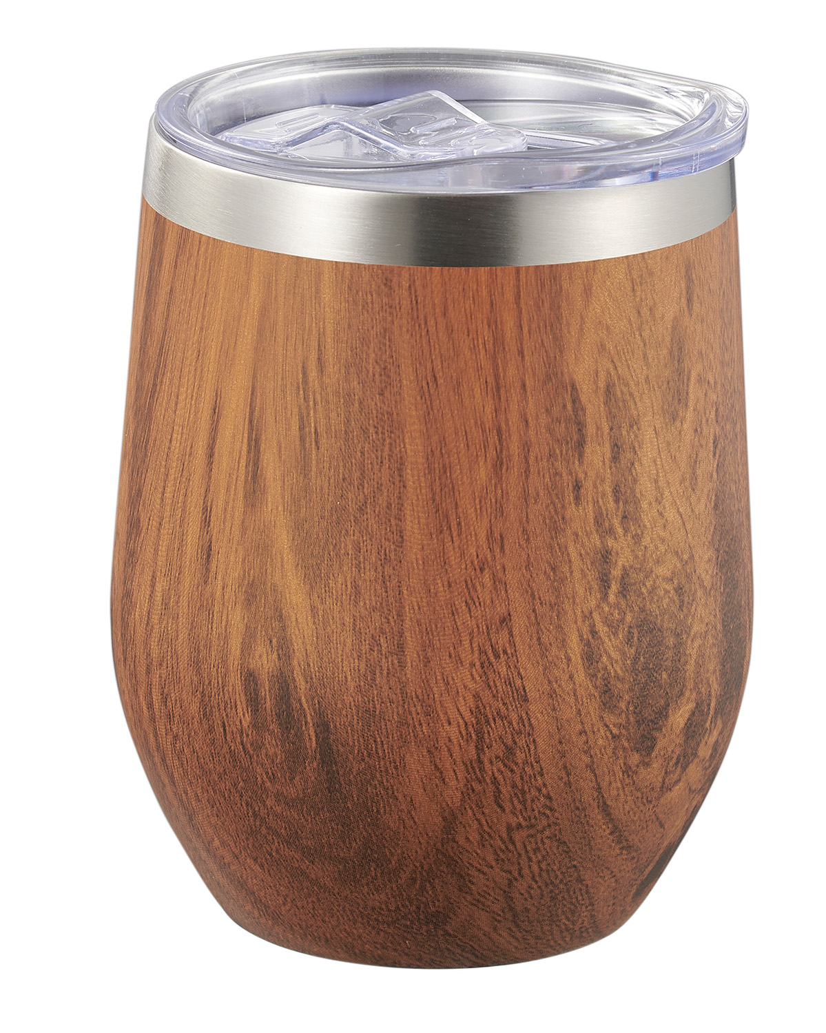 Visol Vino Wood Stainless Steel Double Walled Insulated Travel Mug
