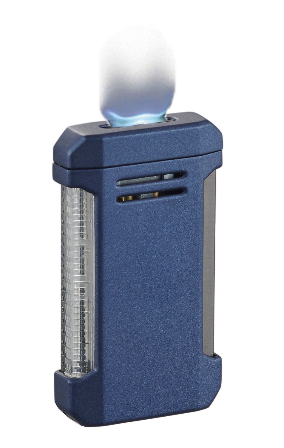 Visol Vinson Flat Torch Flame Lighter with Cigar Punch - Blue