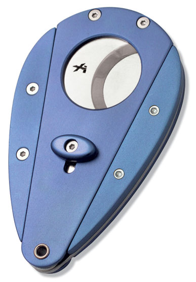 Xikar Blue Metal Cigar Cutter - Free Engraving