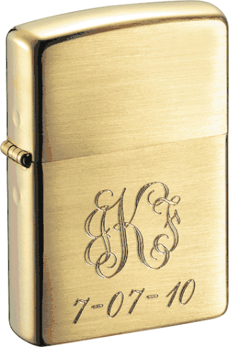 Zippo Brass Armor Heavy Wall Personalized Lighter