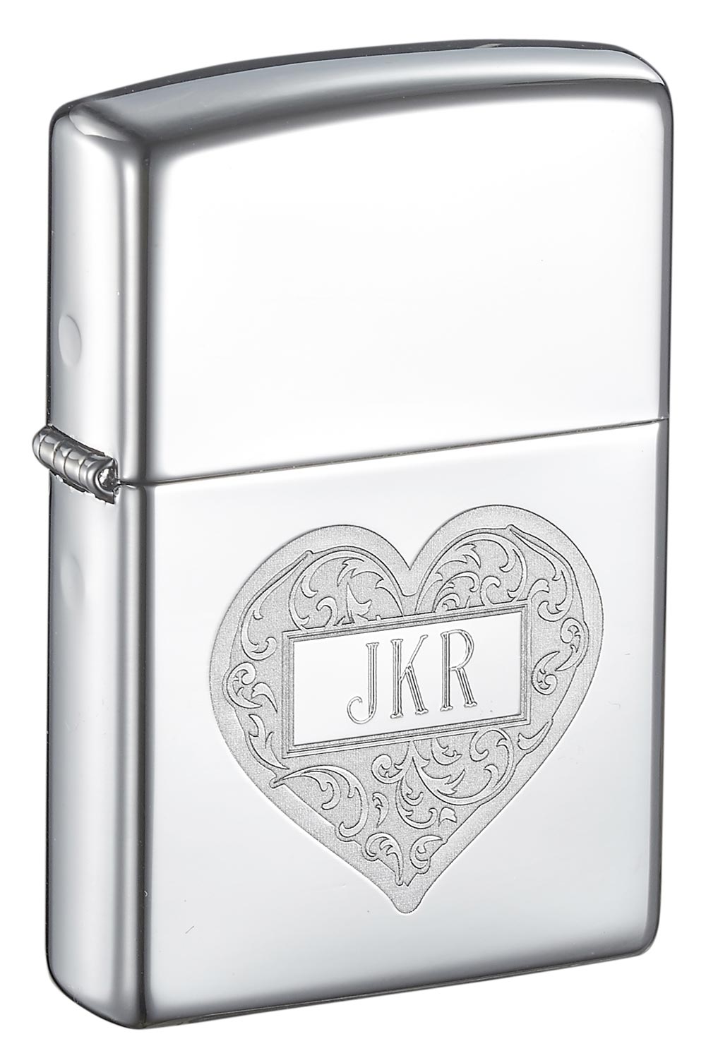 Zippo Heart High Polish Chrome Windproof Lighter