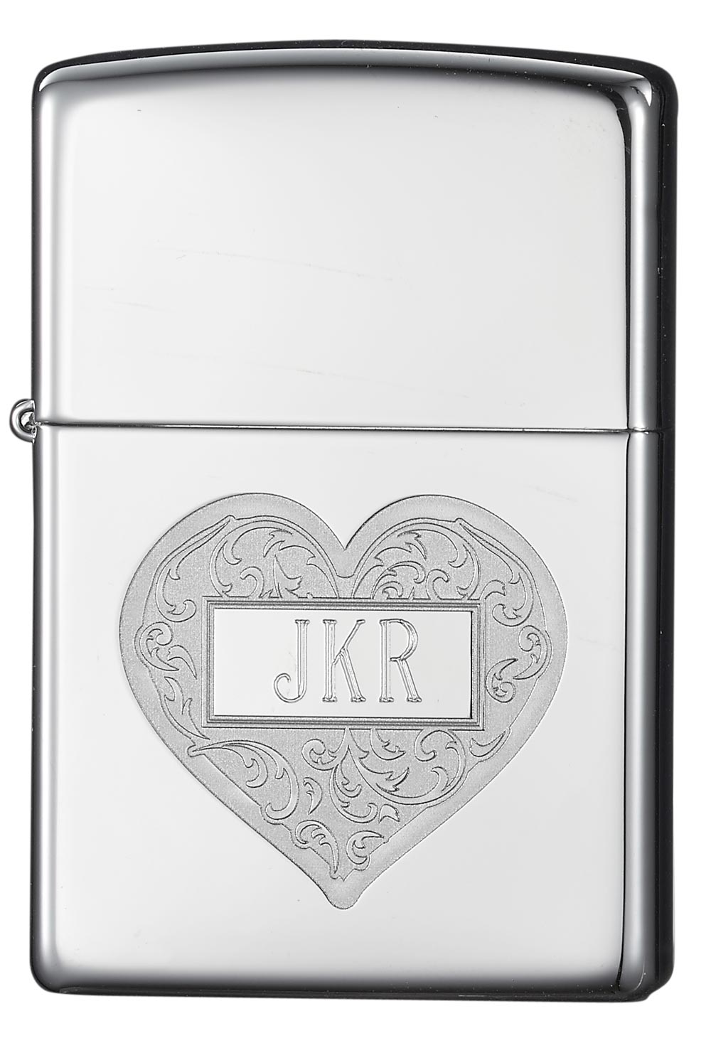 Zippo Heart High Polish Chrome Windproof Lighter