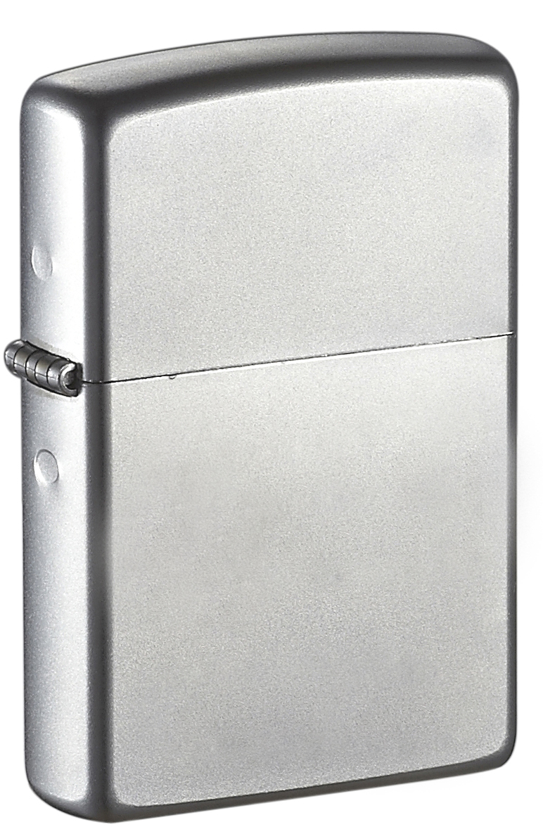 Zippo Satin Chrome Lighter with Double Torch Lighter Insert