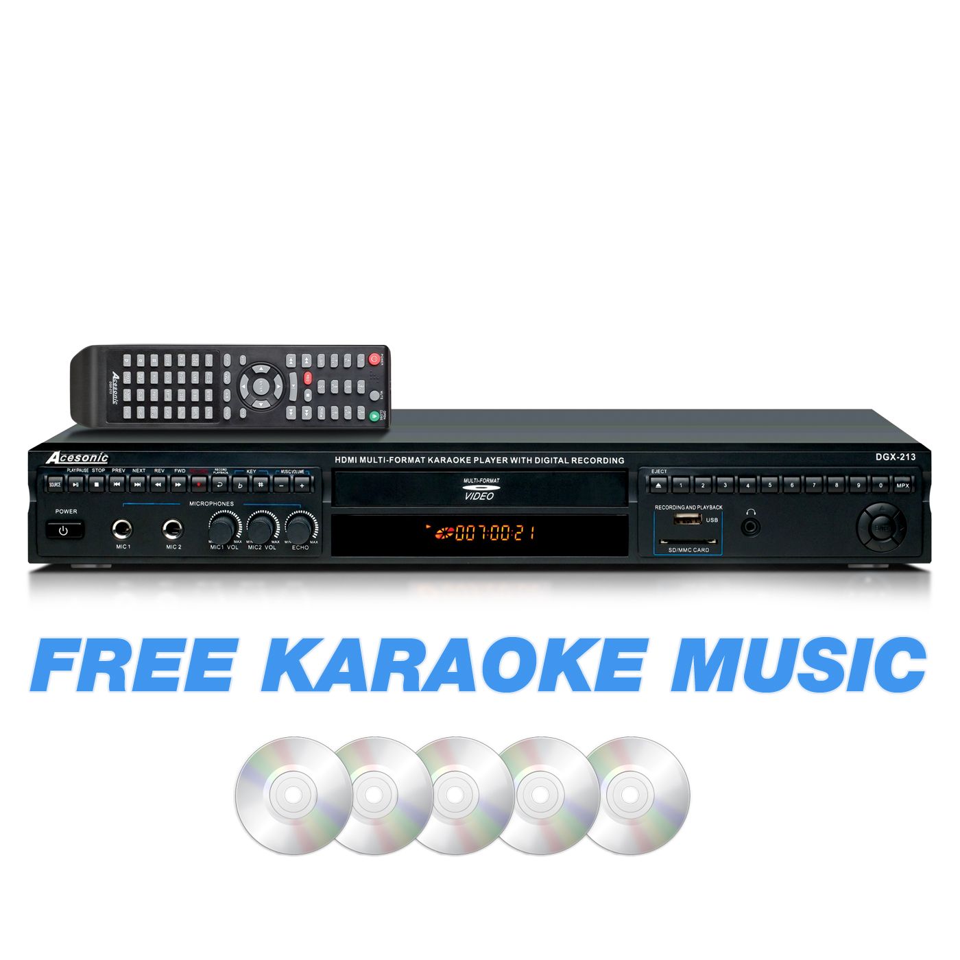 Acesonic DGX-213 HDMI Multi-Format Karaoke Player