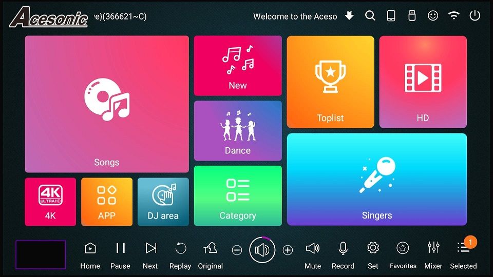 Acesonic KOD-6880 Dual Hard Drive Multimedia Karaoke Player Android ...