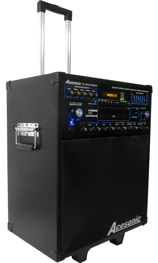 Acesonic PK-1290 Roadwiz Portable Multi-Format Sound System