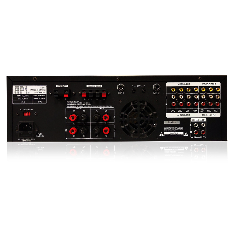 API A-502 600W Pro Audio/Video Karaoke Mixing Amplifier